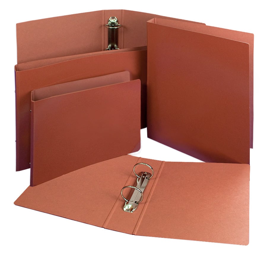 Carpeta cartón apaisada Folio 2 anillas Soldaplastic marrón - Abacus Online